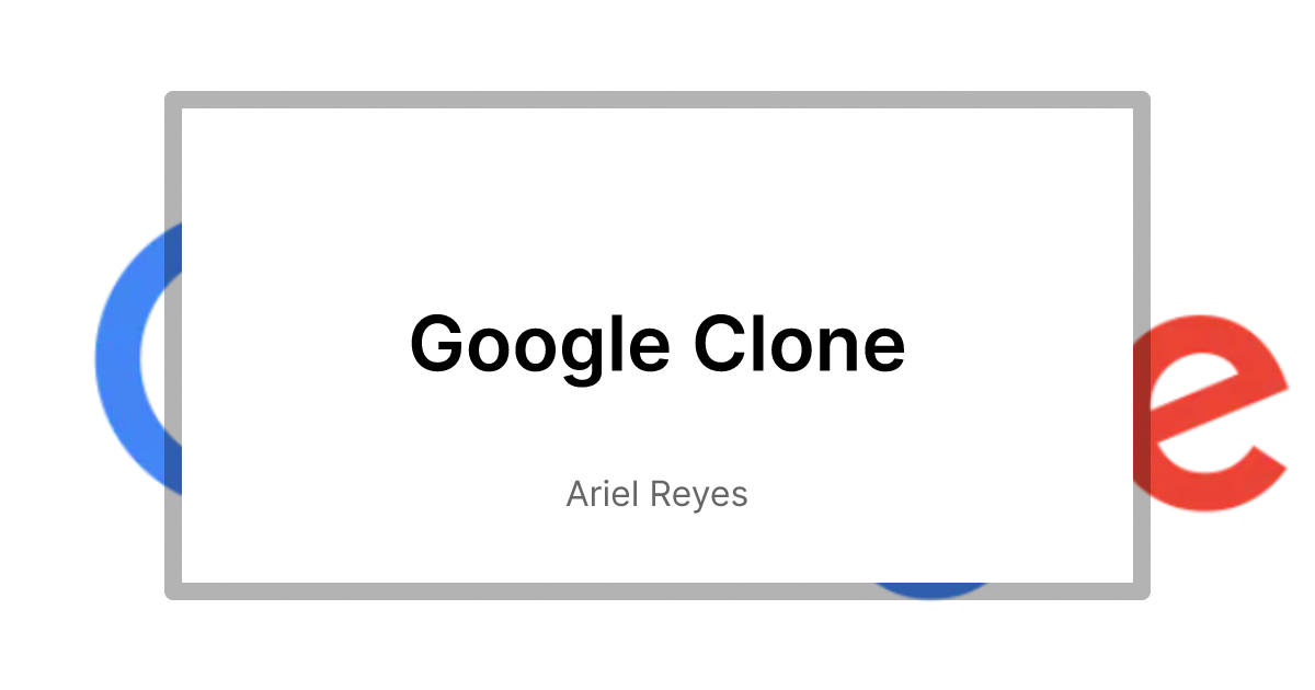 Google Clone